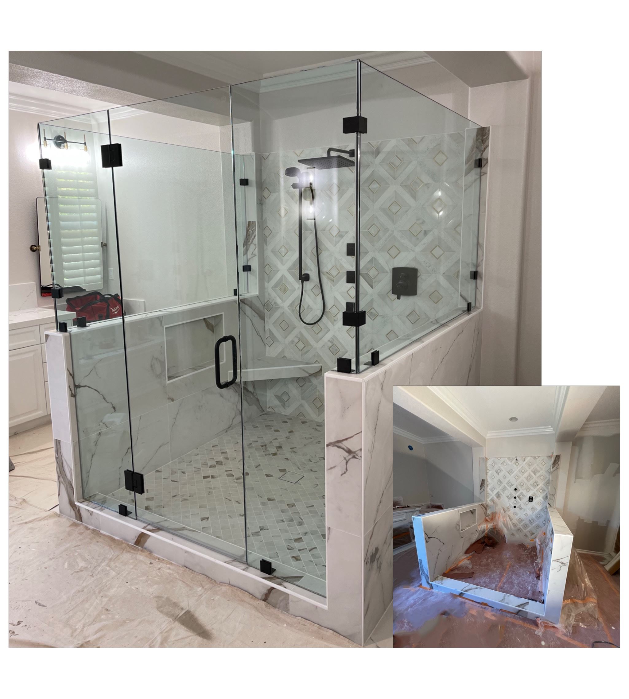 Before & After | Valencia Custom Shower Doors