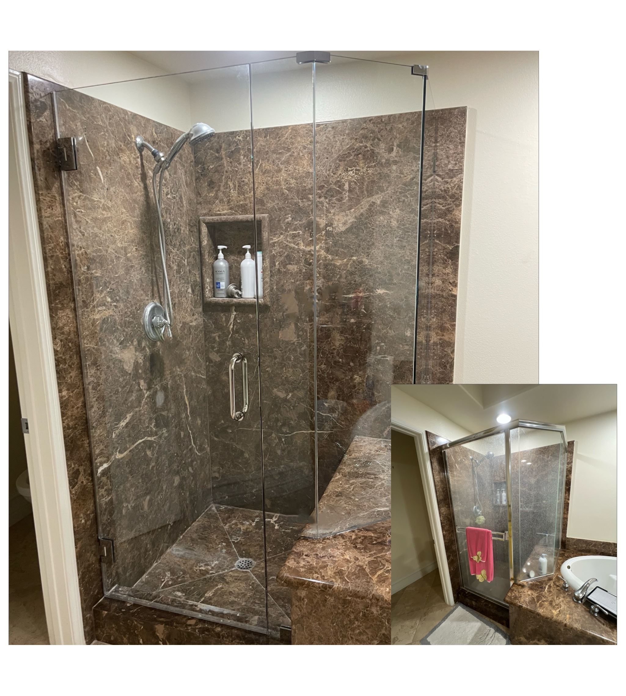 Before & After | Valencia Custom Shower Doors